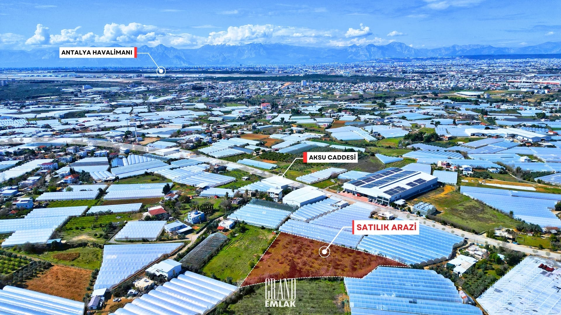 Antalya, Hacıaliler’de 5.000 m2 Satılık Arazi – Grand Emlak Real Estate